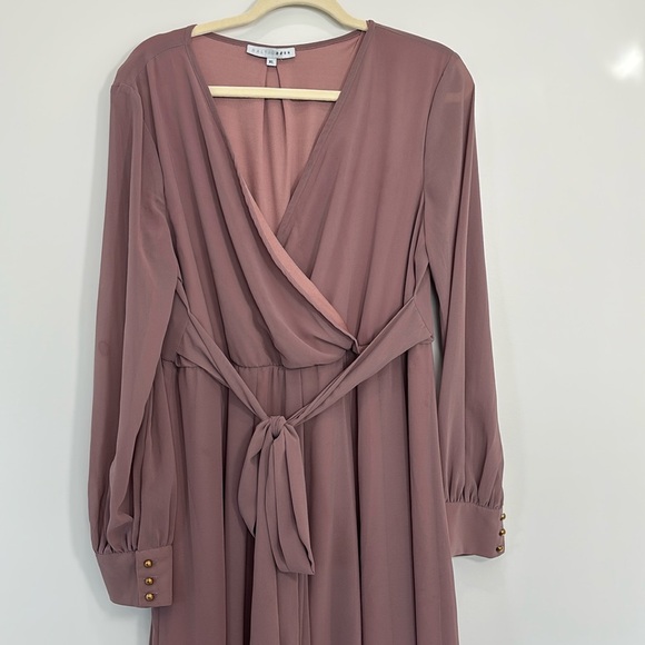 Baltic Born | Dresses | Baltic Born Lydia Mauve Pleated Wrap Gown ...
